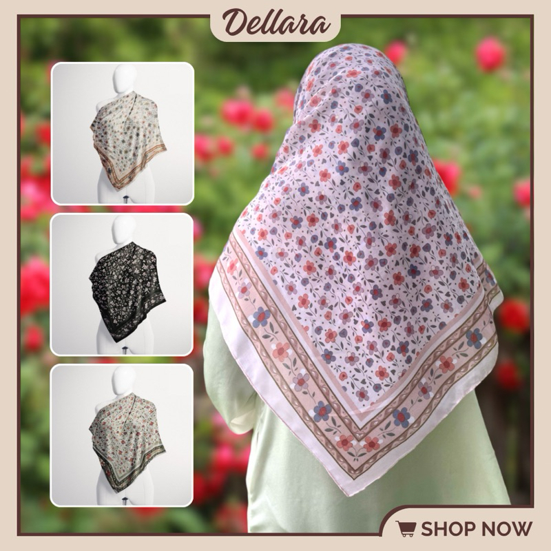 Tudung Bawal Printed Bunga Bidang 45 | Shopee Malaysia