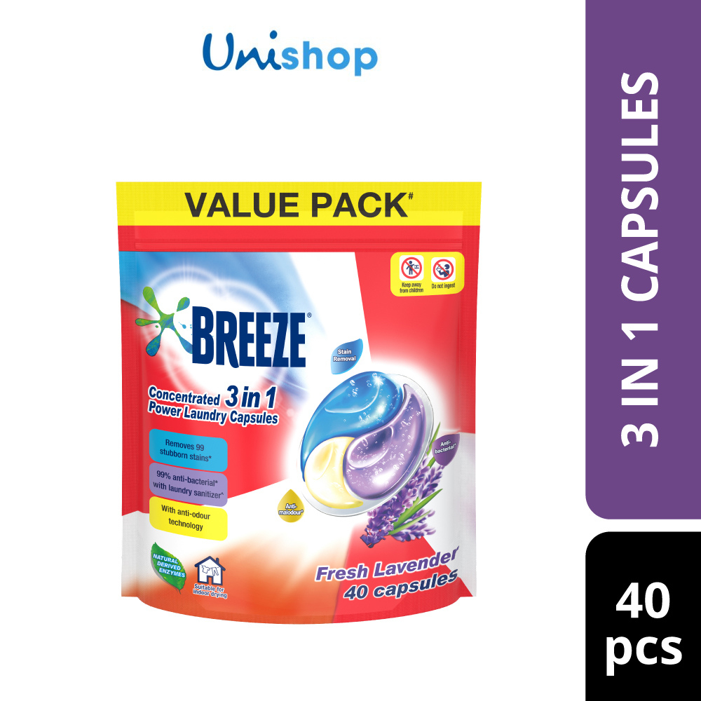 Breeze 5 In 1 Capsules Pouch Fresh Lavender (420g) | Shopee Malaysia