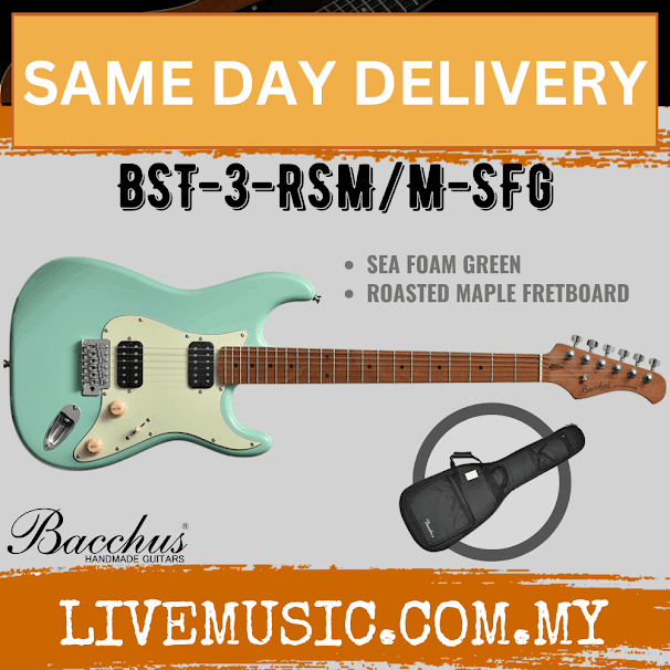 BACCHUS BST-3-RSM/M UNIVERSE SERIES ROASTED MAPLE ELECTRIC GUITAR ( BST3 / BST3RSMM / BST 3 RSM ...