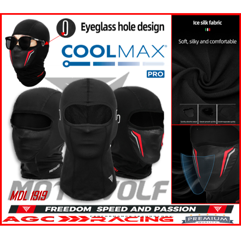 motowolf balaclava mask coolmax ice cool helmet mask head cover coolmax ice silk fabric material ...