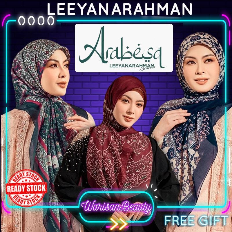 Leeyanarahman Monogram That Women Arabesq Scarves Hijab Tudung Raya ...