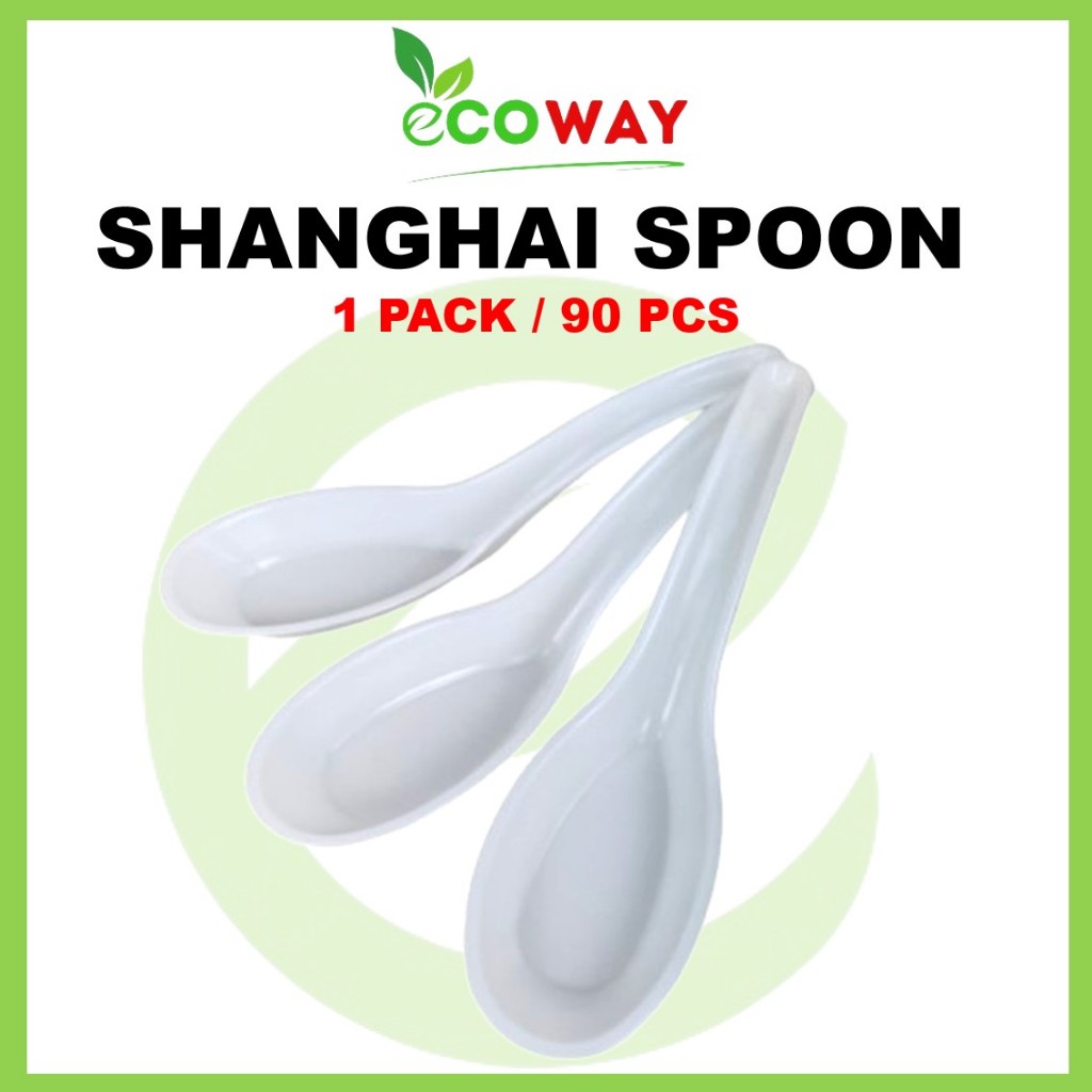 [80pcs± & 90pcs±] Shanghai Spoon Deware Shang Hai Thick Spoon - White ...