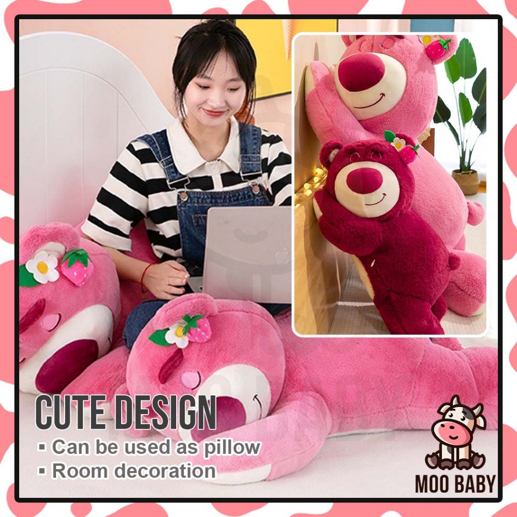⭐Moo Baby Patung Lotso Bear Boneka Lotso Strawberry Bear Lotso Doll ...