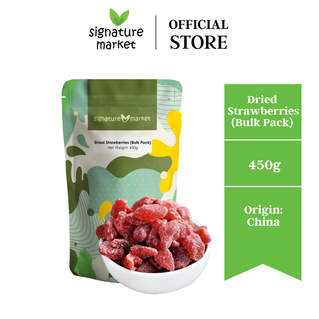 Signature Market Dried Strawberries (Bulk Pack)(450g) | Shopee Malaysia