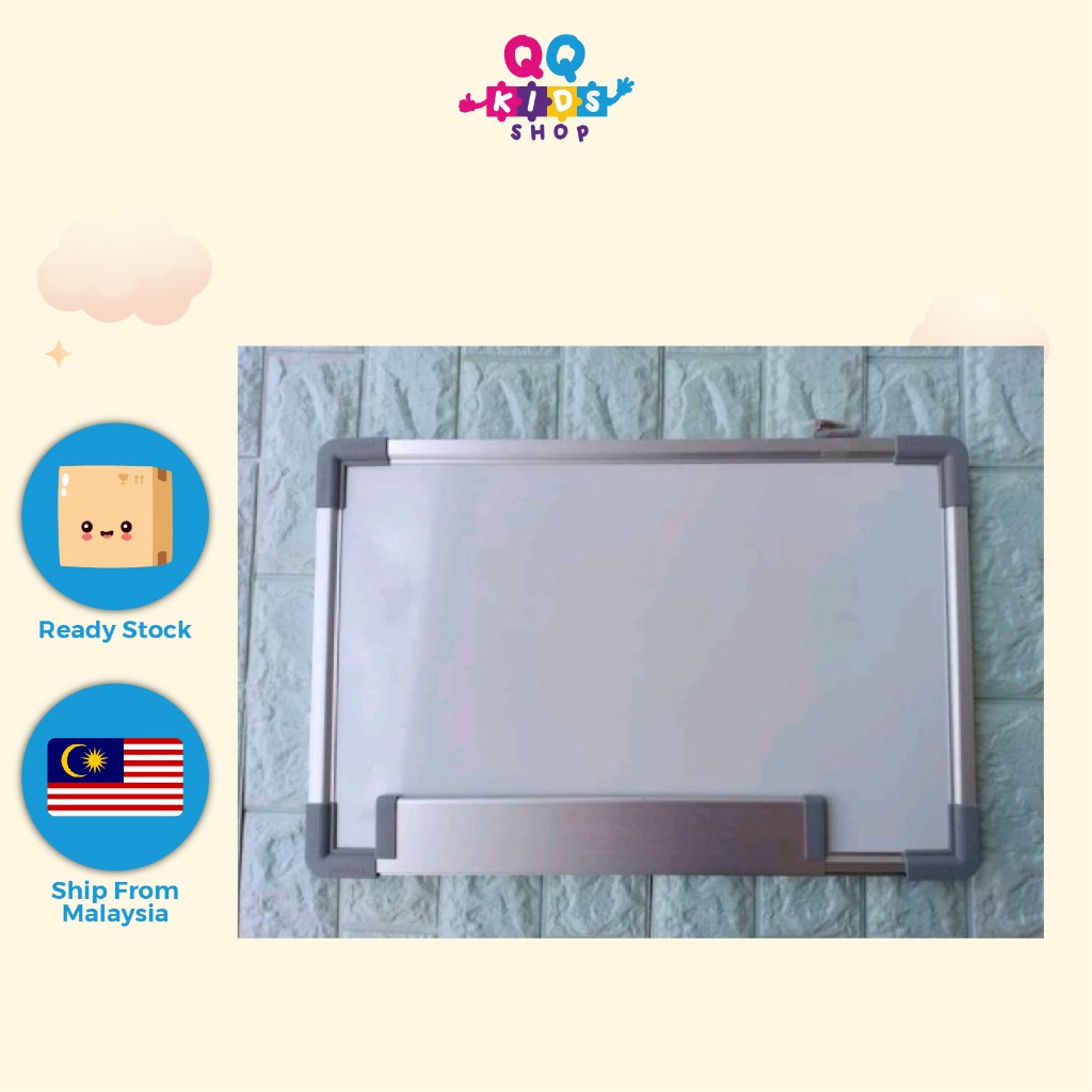 QQ Kids Single-Sided Magnetic Whiteboard 30cm x 45cm/Dry Erase Board ...