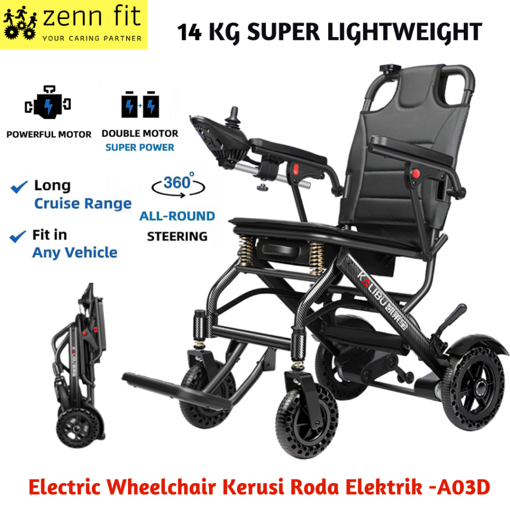 Lightweight Kerusi Roda Folding Electric 15KG Wheelchair for Senior ...