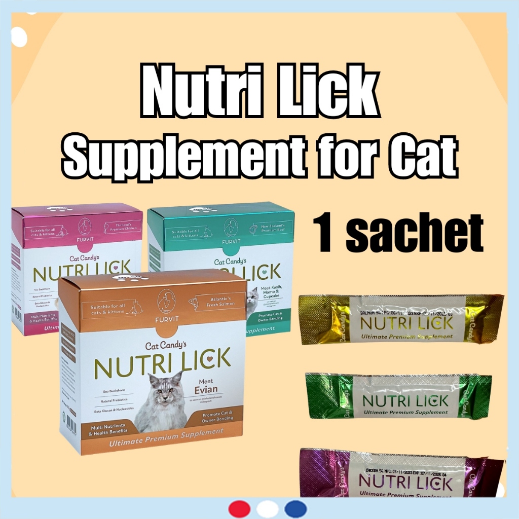 PETSEA Vitamin Kucing Selera Makan NUTRI LICK for Cat Supplement ...