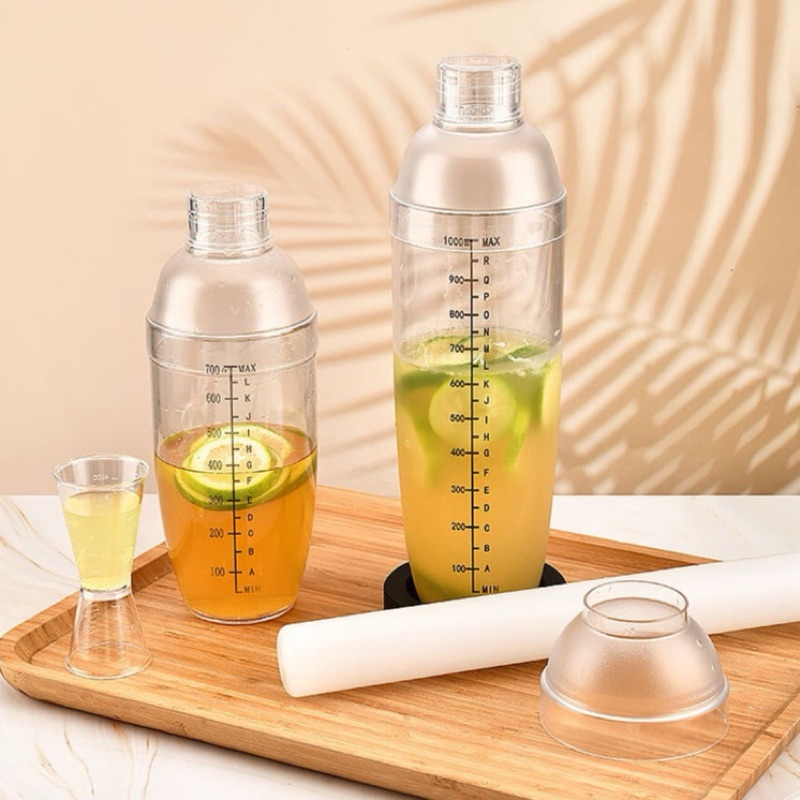 Cocktail Shaker Home Bar Utensil Plastic Shaker Cup Drink Milk Tea ...