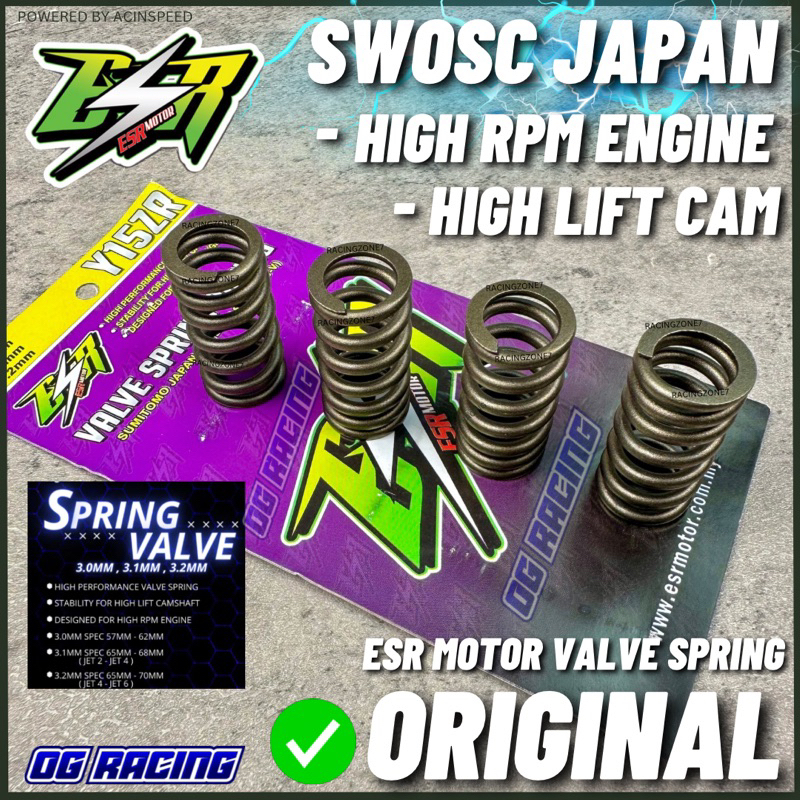 100% ESR RACING VALVE SPRING/ Y15ZR LC135 Y16 NVX155/ ESR Motor Racing ...