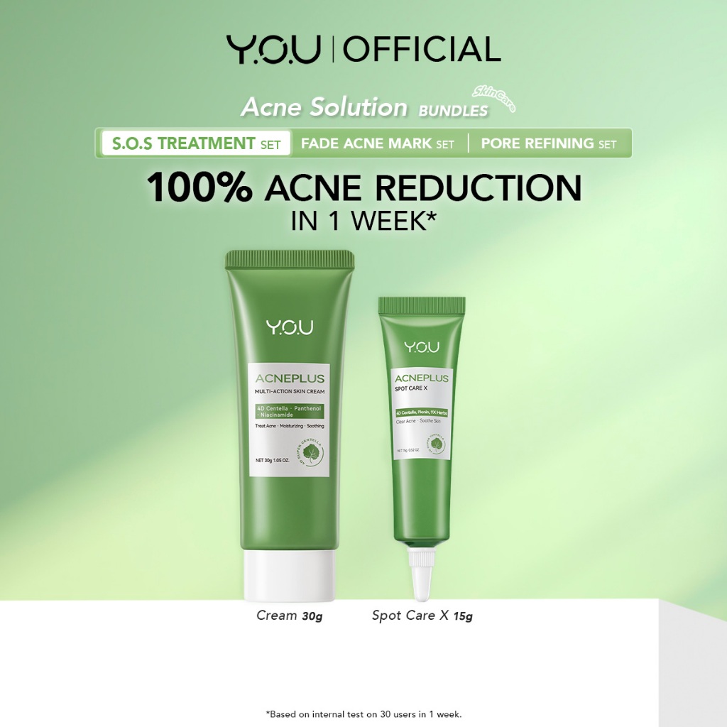 YOU Acne Solution Bundle | Reduce Pimples and Soothe Redness | Anti ...