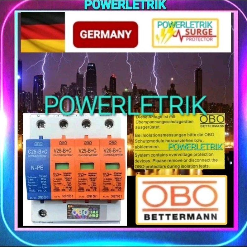 💥READY STOCK💥 GERMANY BETTERMANN OBO SPD LIGHTNING ARRESTER SURGE ...