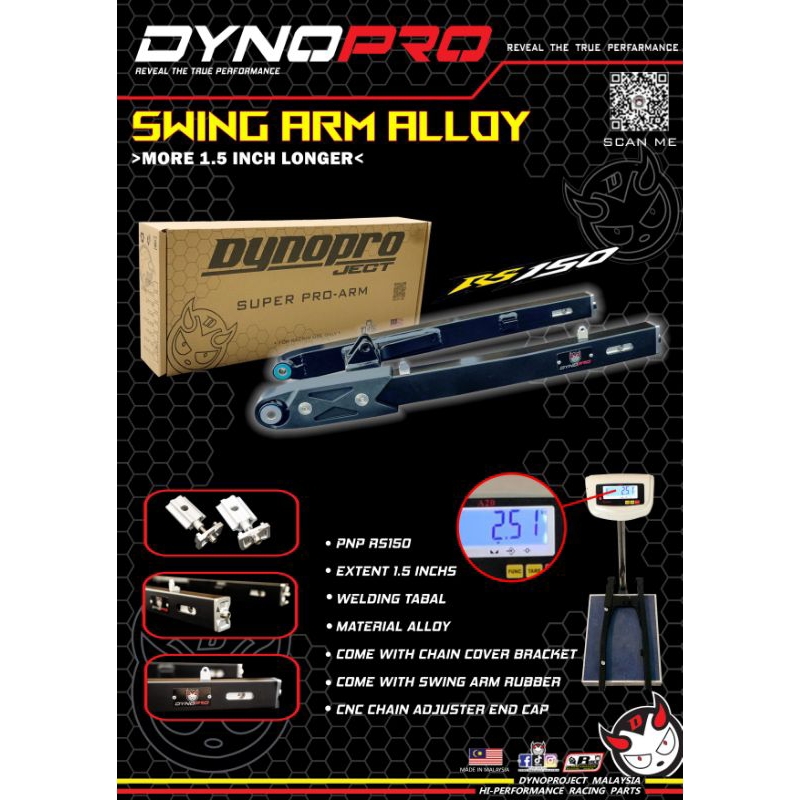 DYNOPRO Swing Arm Alloy Pro Arm For Honda Rs150/Rsx150 | Shopee Malaysia
