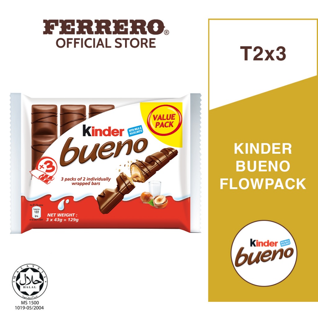 Kinder Bueno - Regular Flowpack (T2x3) | Shopee Malaysia