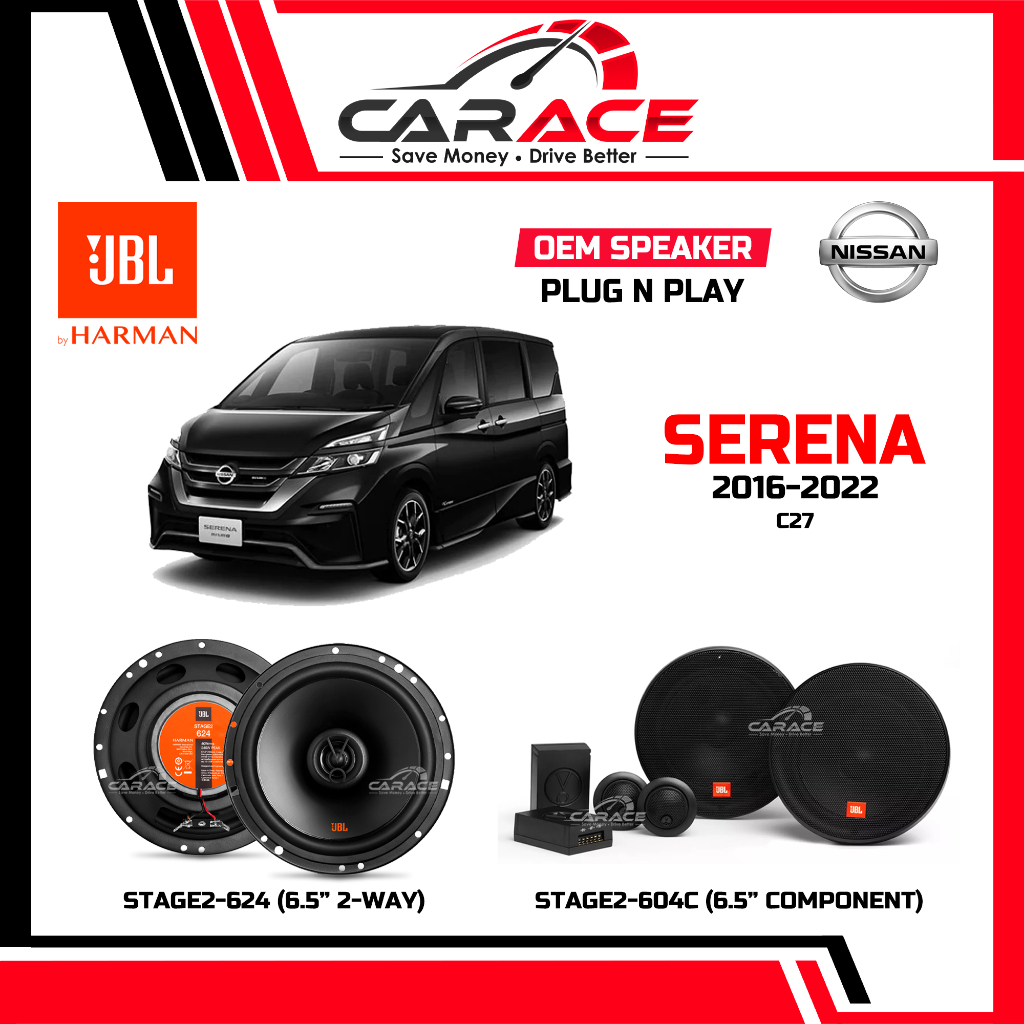 JBL Speaker Plug and Play Speaker PNP Front Rear Door 6 inch Speaker NISSAN Serena 2016-2022 C27 ...