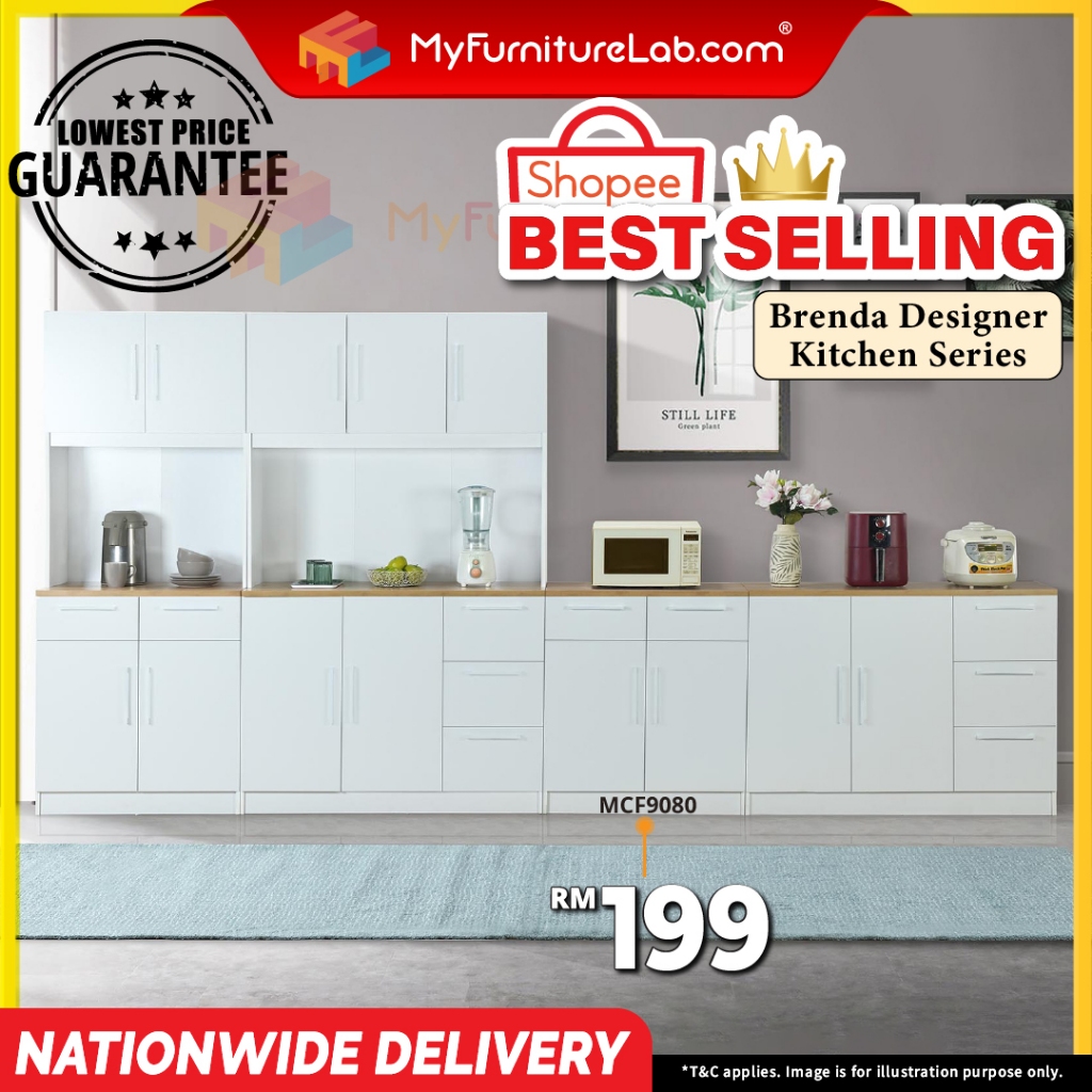 【READY STOCK】𝐌𝐘𝐅𝐔𝐑𝐍𝐈𝐓𝐔𝐑𝐄𝐋𝐀𝐁®:BRENDA Kitchen Cabinet 2 Door 3 Door ...