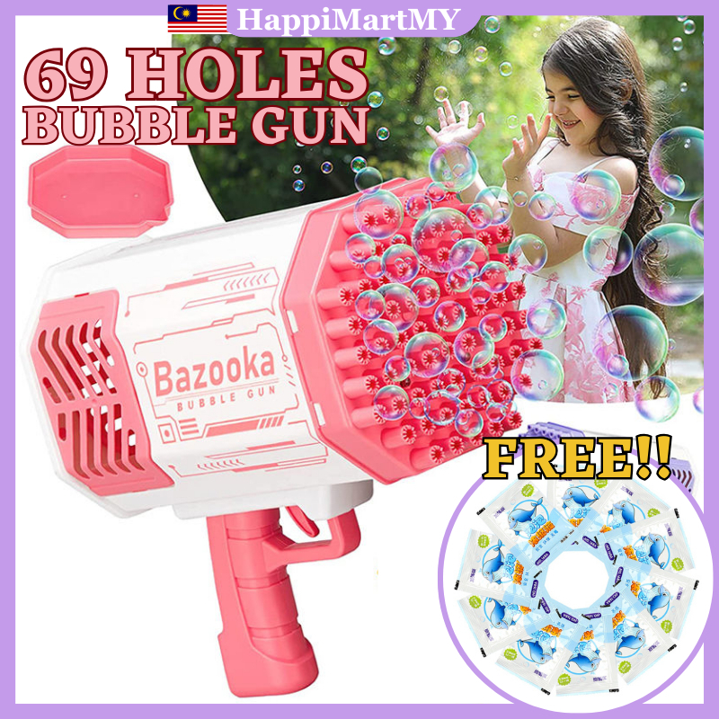 69 Hole Bubble Machine Gun Toy Blaster Bubble Bazoka Bazooka Rocket ...