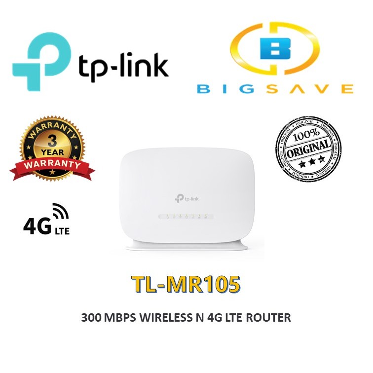 TP-LINK TL-MR105 300 MBPS WIRELESS N 4G LTE ROUTER | Shopee Malaysia