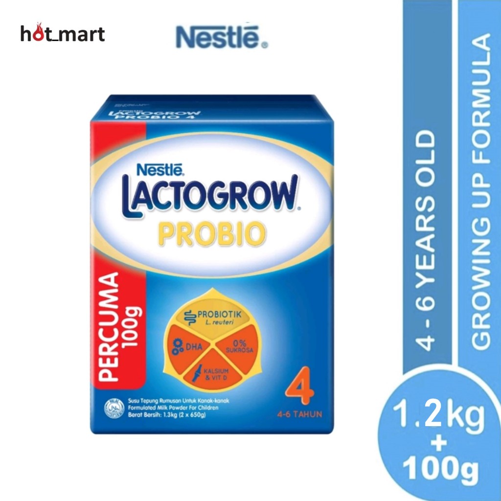 Nestle Lactogrow Probio Step 4 1.2kg | 1.3kg | Shopee Malaysia