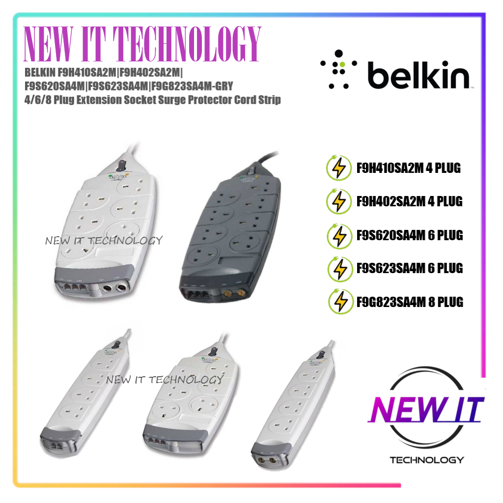 BELKIN F9H410SA2M|F9H402SA2M|F9S620SA4M|F9S623SA4M|F9G823SA4M-GRY 4/6/8 ...