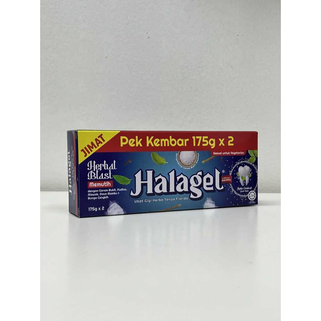 HALAGEL TOOTHPASTE TWIN PACK 2 X 175gm (NEW PACKAGING) | Shopee Malaysia