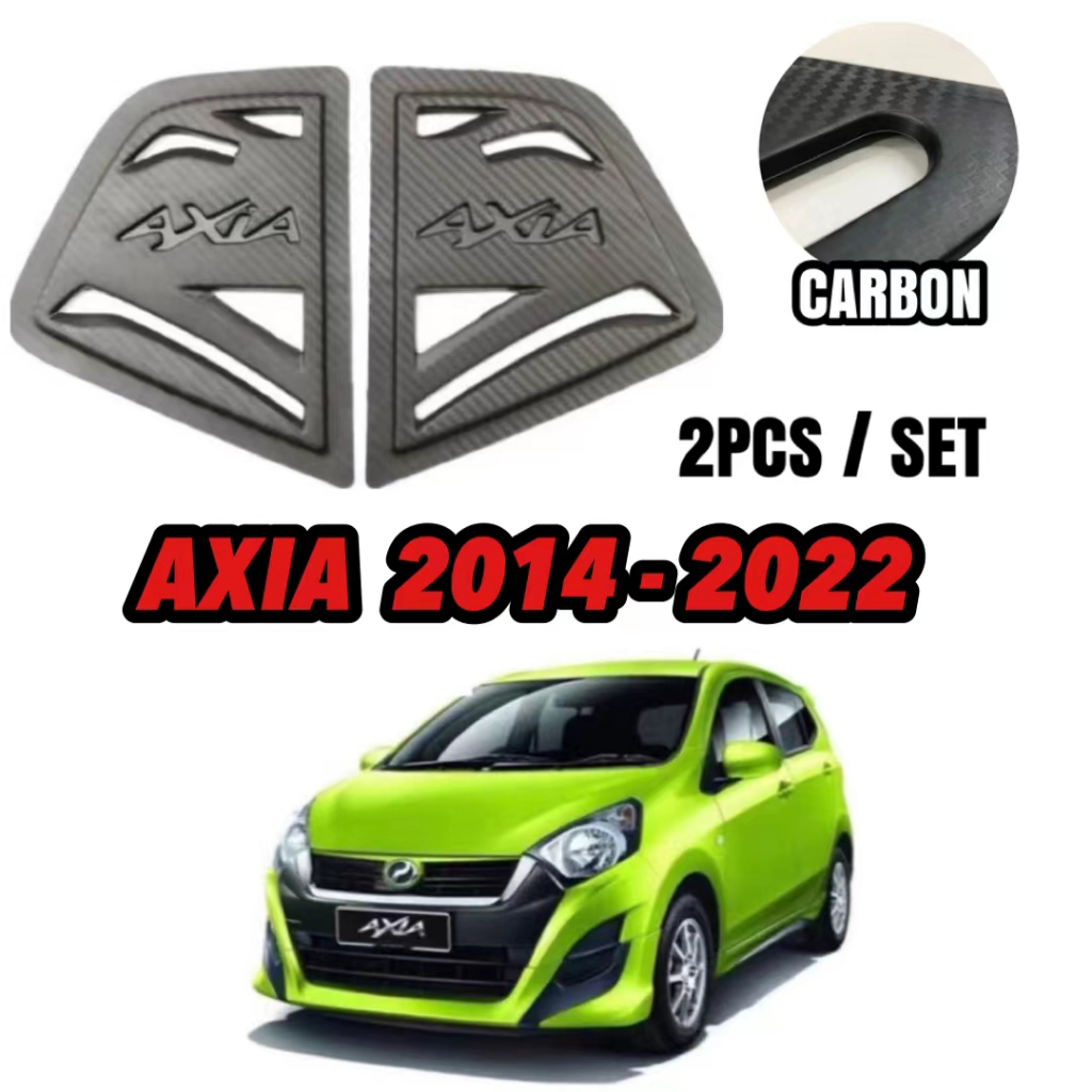 PERODUA AXIA 2014-2022 Window Cover 3D Carbon Fibre Rear Triangle ...