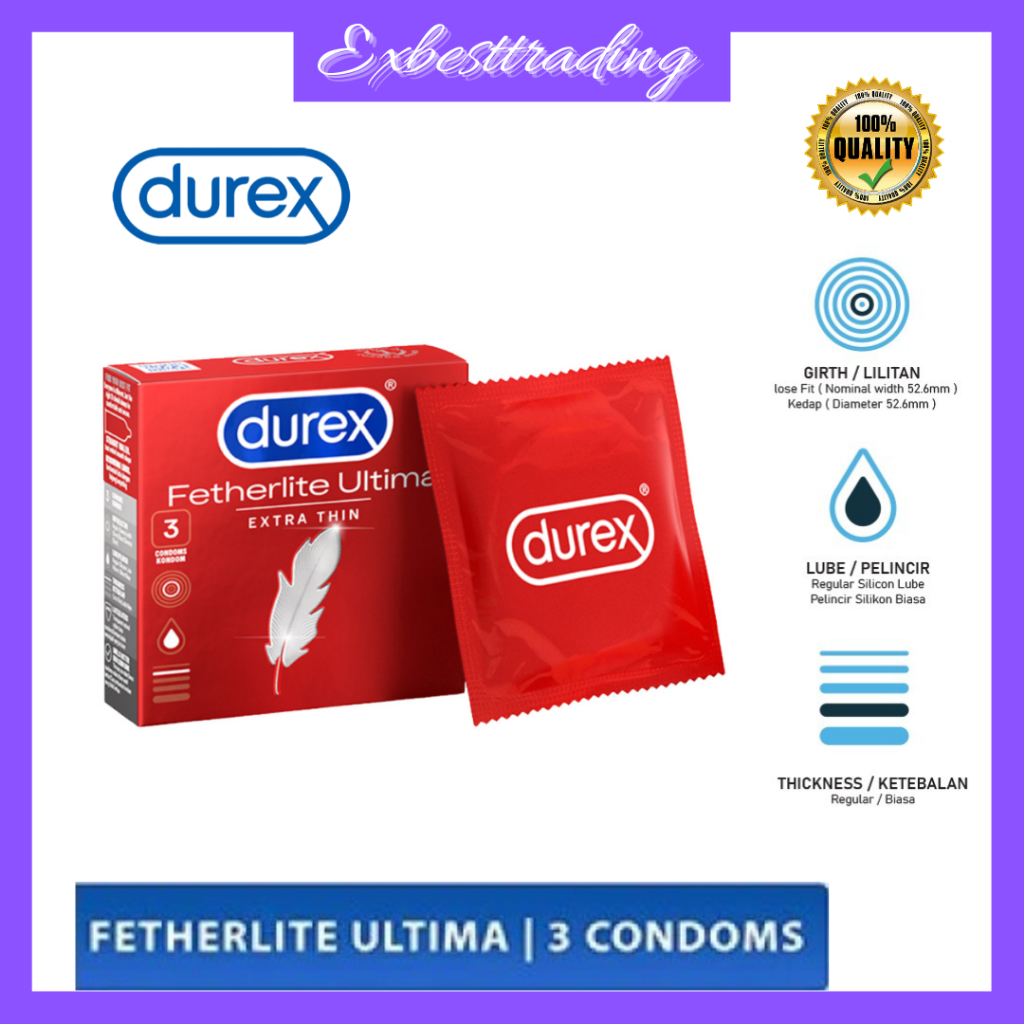 (New Stock) Durex Fetherlite Ultima Condoms 3's [For man] Ultra Thin ...