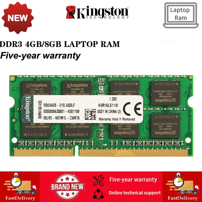 Kingston DDR3 RAM Laptop 4GB 8GB 1333/1600MHz SODIMM Memory DDR3L PC3L-12800S | Shopee Malaysia
