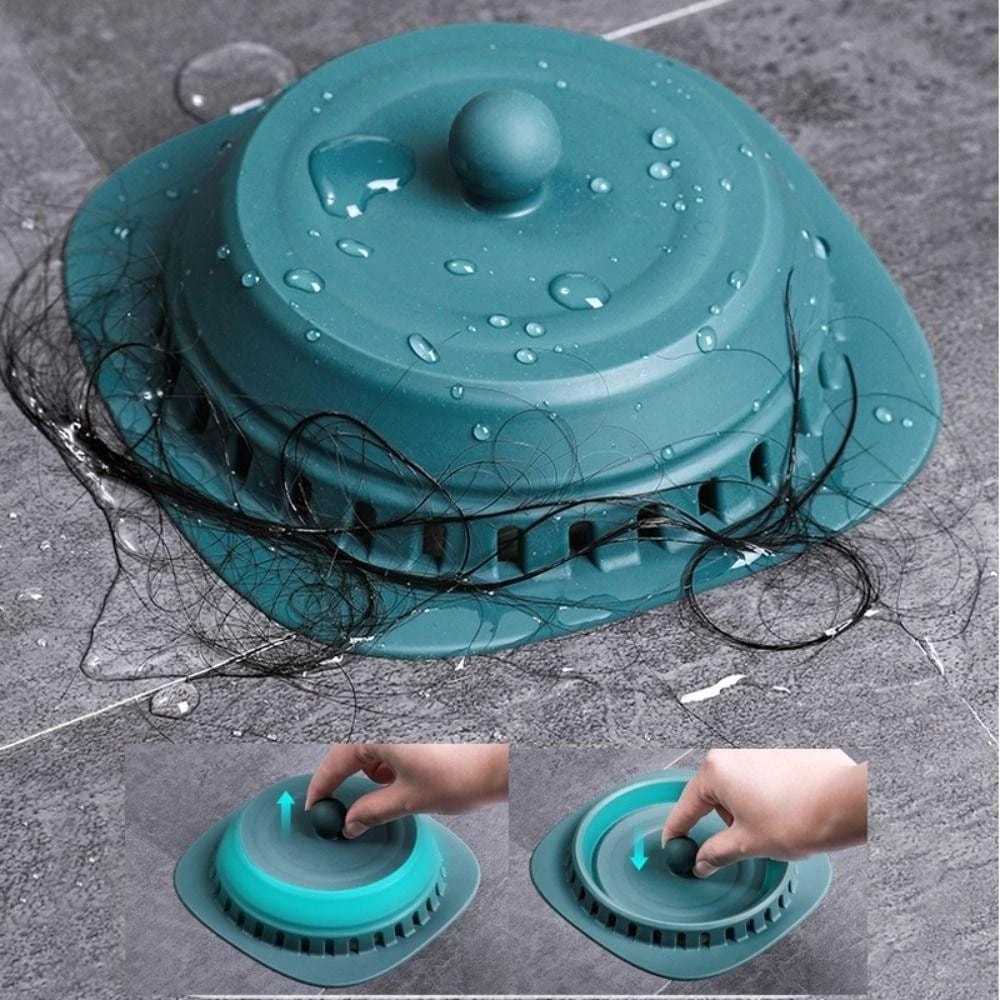 Sink Anti-clog Silicone Floor Drain Cover Bathroom Hair Anti-clog ...