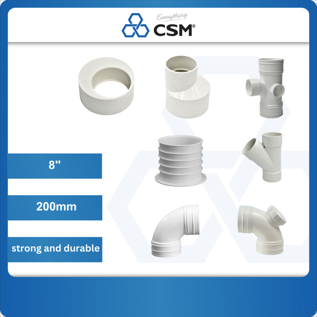 UPVC Fitting Paip Sinki Dapur, Paip PVC Putih Elbow Socket Tee UPVC End ...