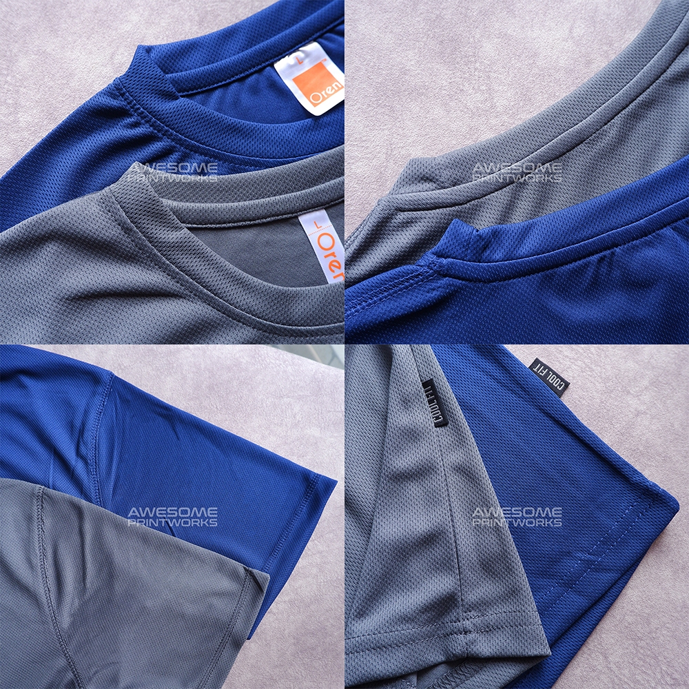 QD04 Cetak Baju Microfiber Jersi Logo/ Gambar Sendiri Tempah Khas Oren ...
