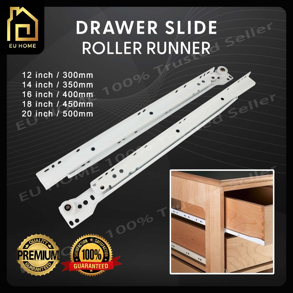 Cabinet Drawer Slide Roller Runner Wheel Rail Open Drawer Roda Rail ...