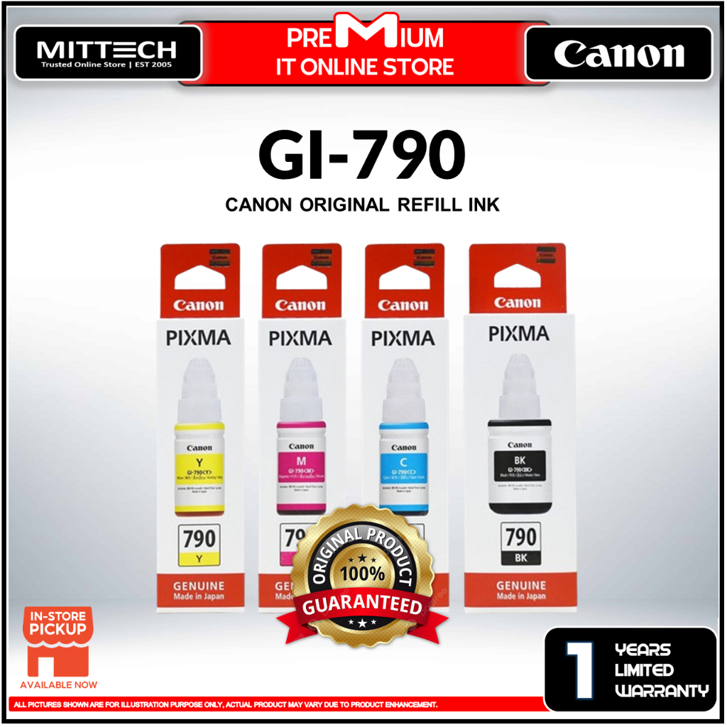 Canon Original Genuine GI-790 Refill Ink Bottles For Canon G1010 G2010 ...