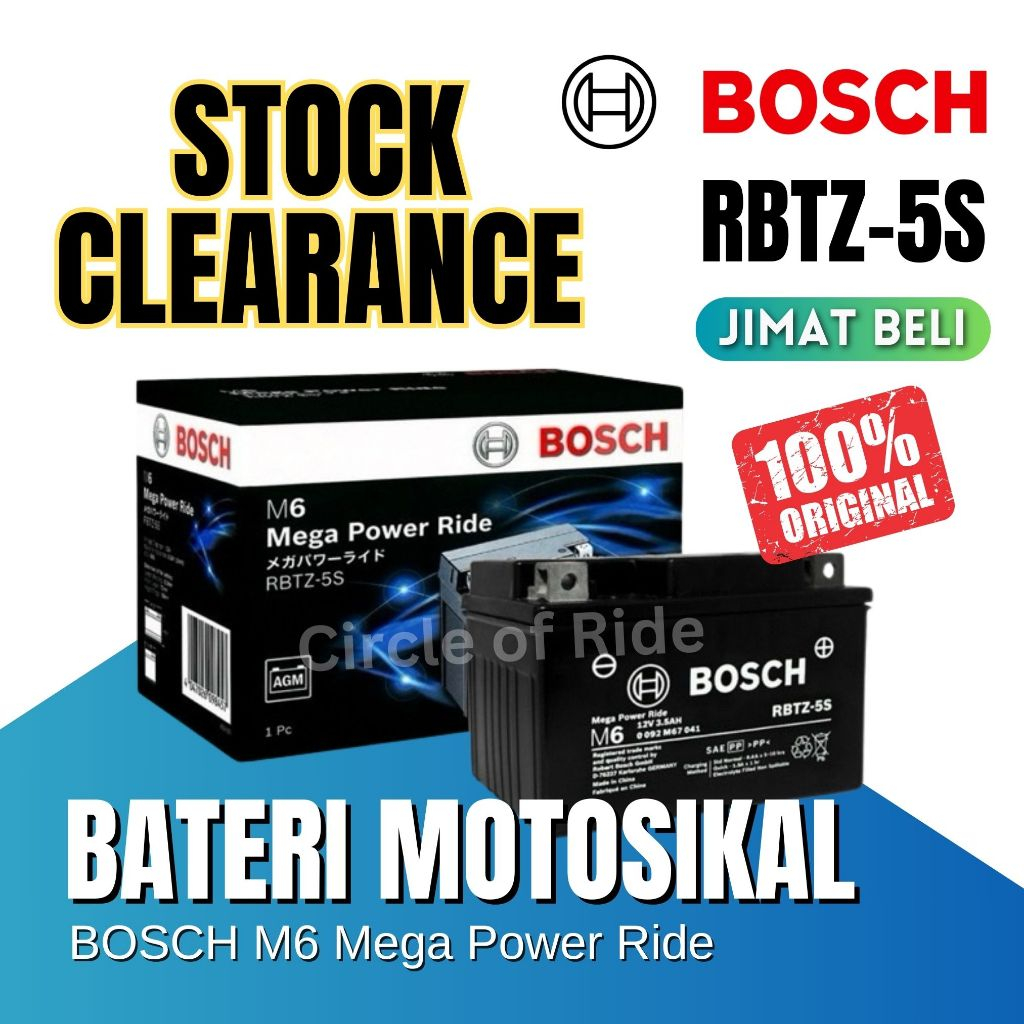 BATERI MOTOR RBTZ-5S BATTERY M6 MEGA POWER RIDE (YTZ5S) | Shopee Malaysia