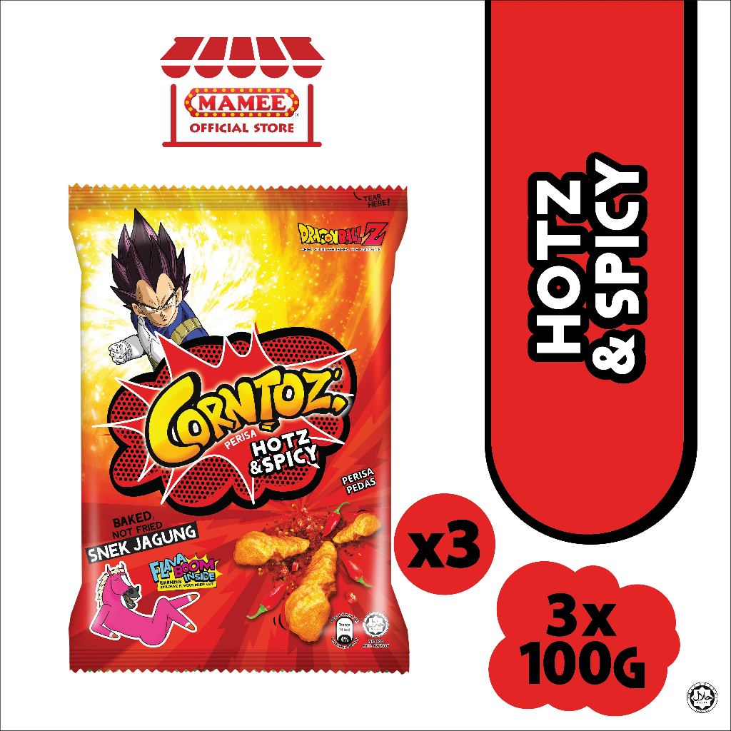 Corntoz x Dragonball Z Hot & Spicy (100g x 3 Packs) | Shopee Malaysia