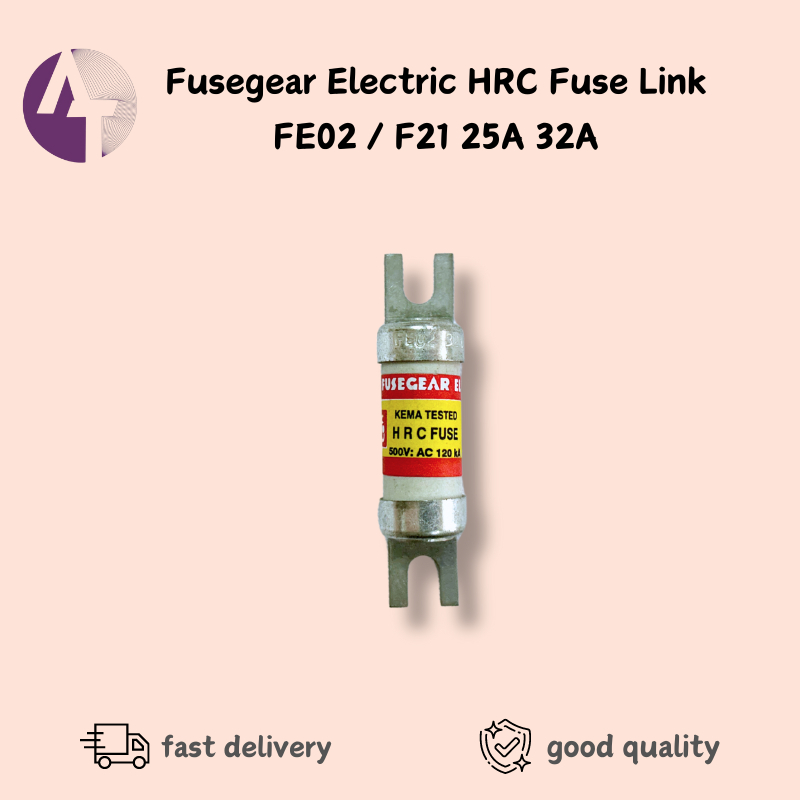 Fusegear Electric HRC Fuse Link FE02 / F21 25A 32A | Shopee Malaysia