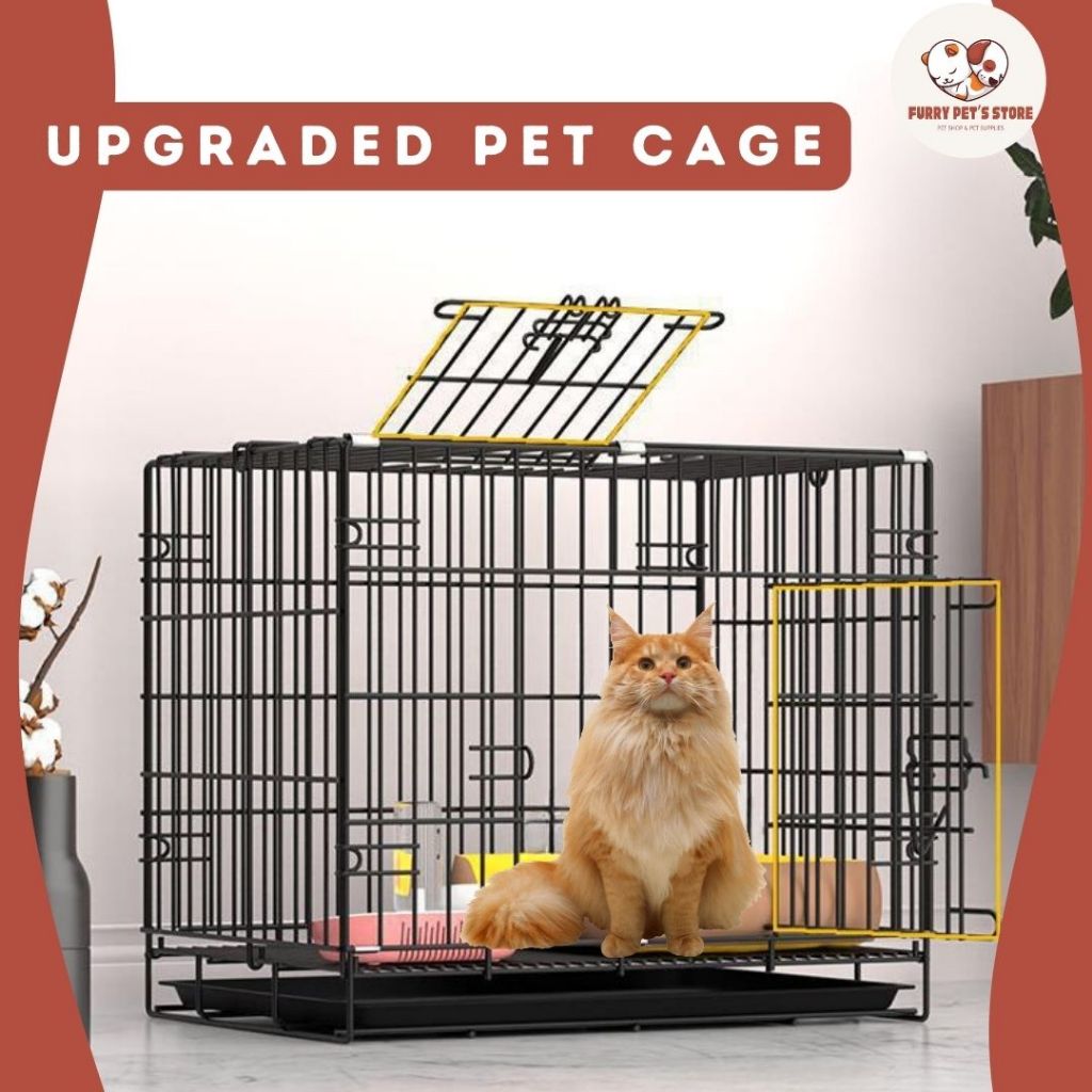 Sangkar Kucing 2/3 Level Cage | Foldable Large Space with Tray Cat Cage ...
