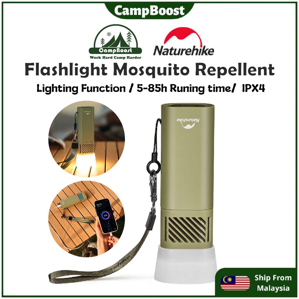 CampBoost NATUREHIKE Flashlight Mosquito Repellent Camping Repellent ...