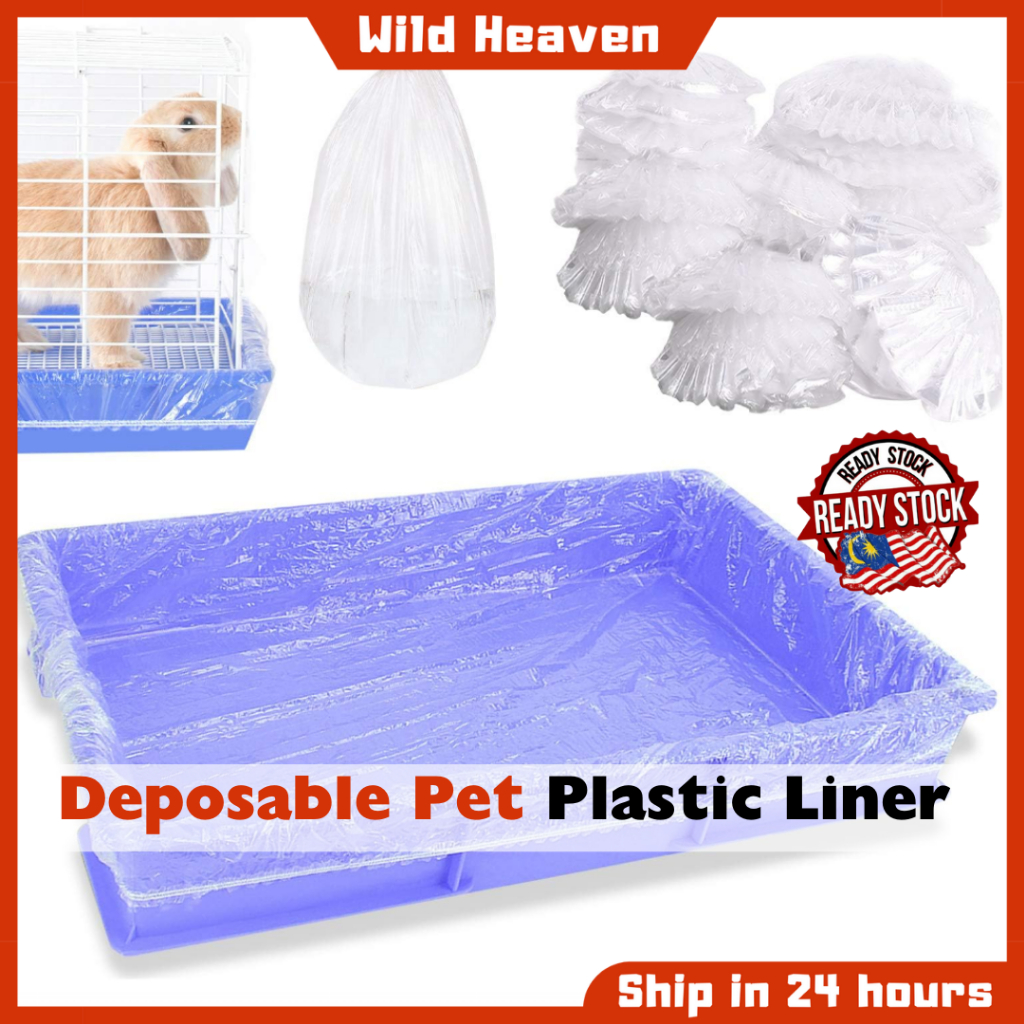 Disposable Pet Liner Rabbit Cage Liner Bag Plastic Cover Elastic ...