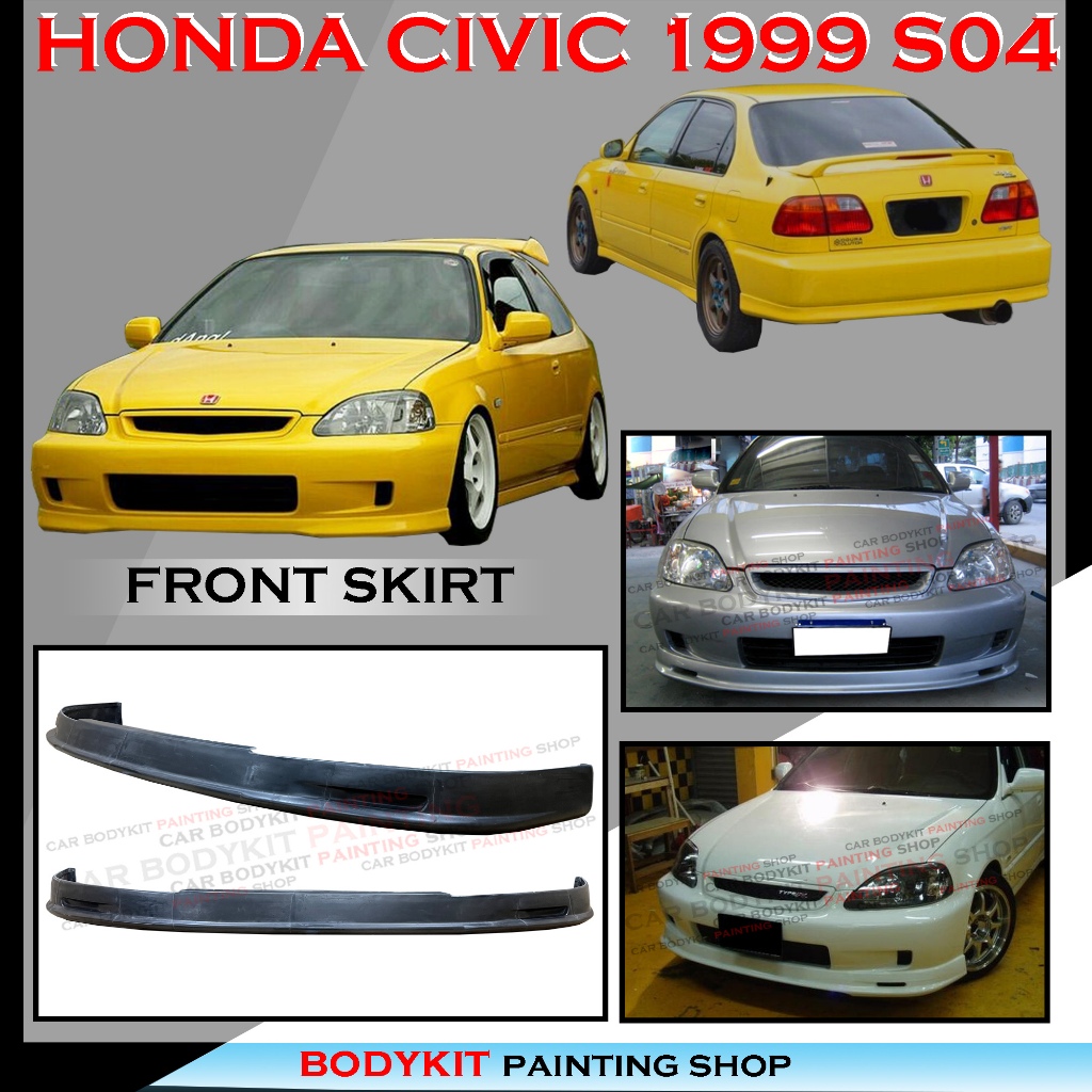 HONDA CIVIC EK EJ SO4 1999 MG STYLE FRONT SKIRT FRONT BUMPER LIP ...