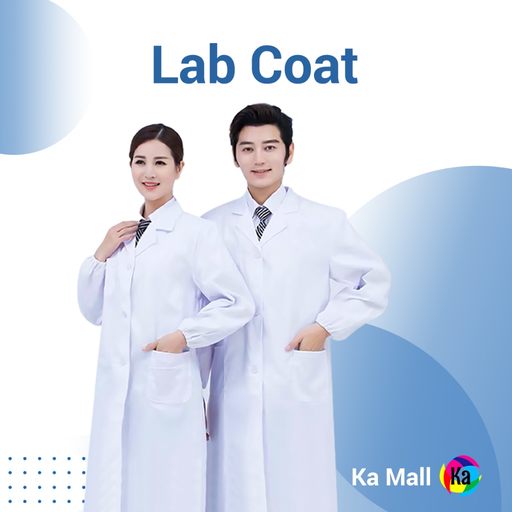 ReadyStock Lab coat men Ladies Coat Laboratory Long Sleeve Doctor Gown ...