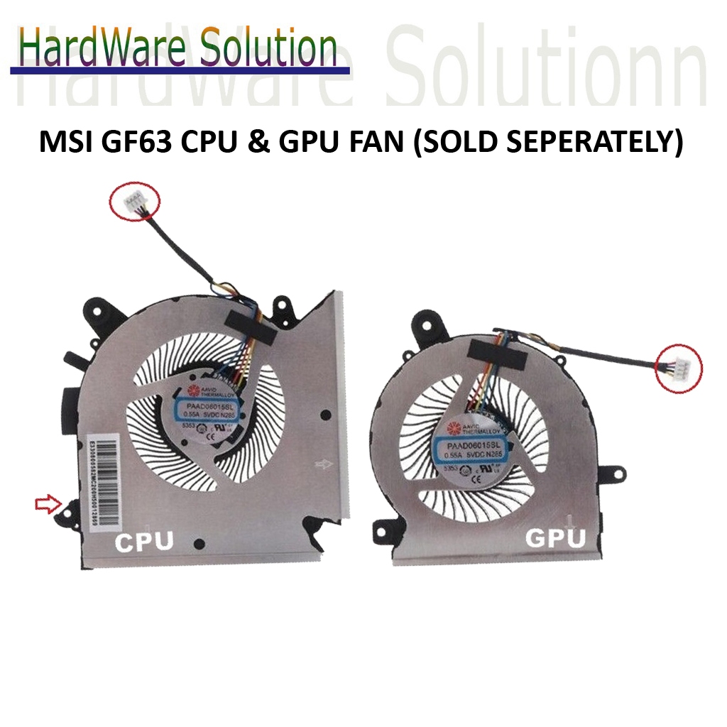 MSI GF63 GF65 GF66 GF76 GL66 8RC MS-16R1 MS-16R2 MS-16R4 Ms-16r3 ...