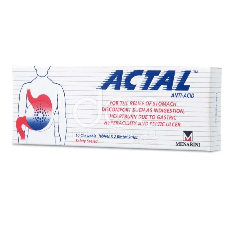 ACTAL TABLET ANGIN / GASTRIC / SEBU PERUT 10BIJI | Shopee Malaysia
