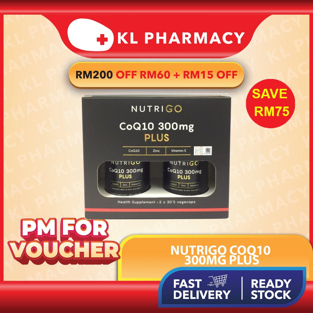 NUTRIGO COQ10 300MG PLUS 30Sx2/ A'solute CoQ10 ubiquinol 60s | Shopee Malaysia