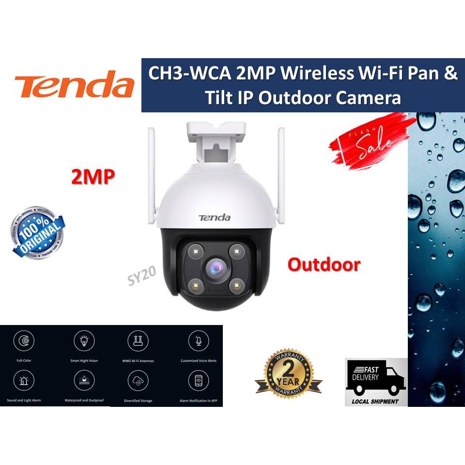 Tenda CH3-WCA Smart Full-Color Night Vision Wireless Wi-Fi 2MP / 1080P ...