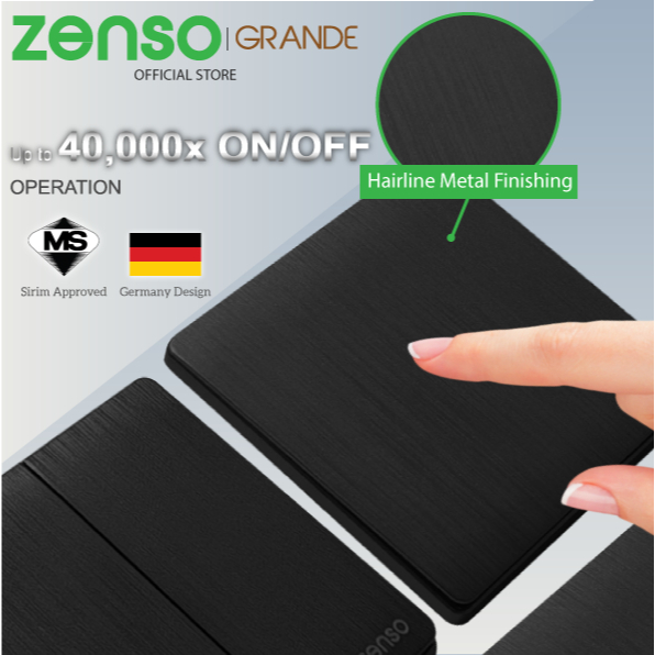 （sirim) ZENSO Switch - Grande Galaxy Black Switches & Sockets #Grande ...