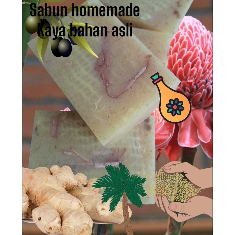 Sabun Aromatik Halia Bunga Kantan,pati serai wangi tanpa Pewarna ...
