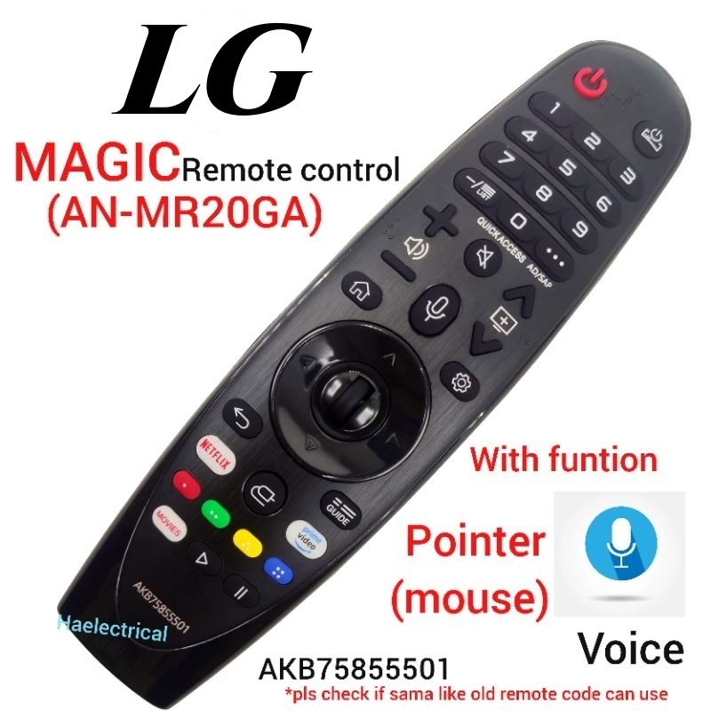 LG Magic TV Remote Control LG AN-MR20GA Support VOICE & POINTER (MOUSE ...