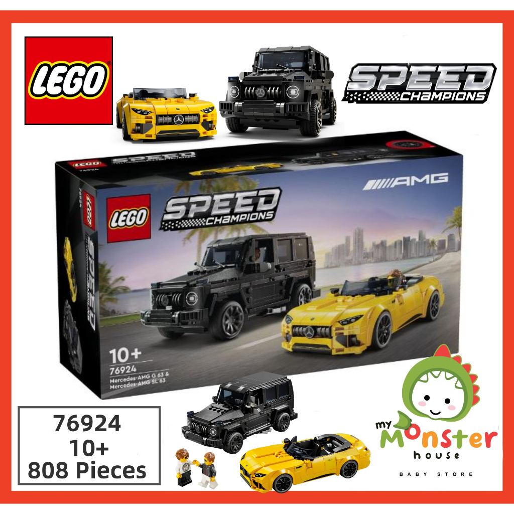 LEGO Speed 76924 Mercedes-AMG G 63 & Mercedes-AMG SL 63 (808 Pieces) 10 ...