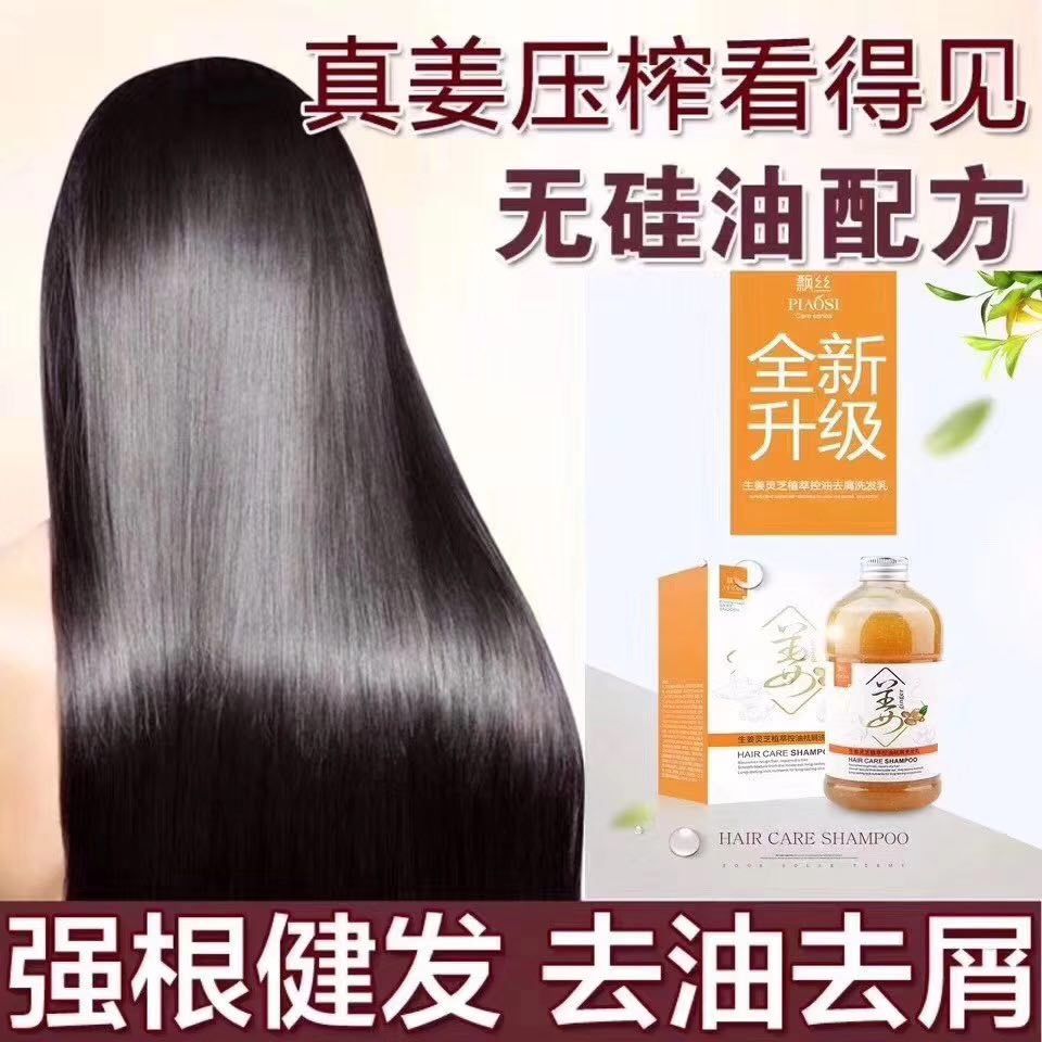 现货 生姜洗发水 控油去屑 防脱发 滋养头皮 Ginger ganoderma shampoo for oil control, dandruff removal hair loss ...