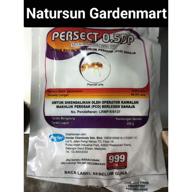 (Semut) 250G Persect 0.5DP/Hextar/Racun Semut/Permenthrin 0.5% | Shopee ...